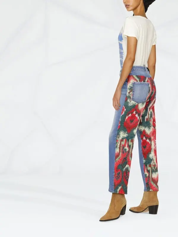 Dsquared2 Contrast Panel Straight-leg Jeans