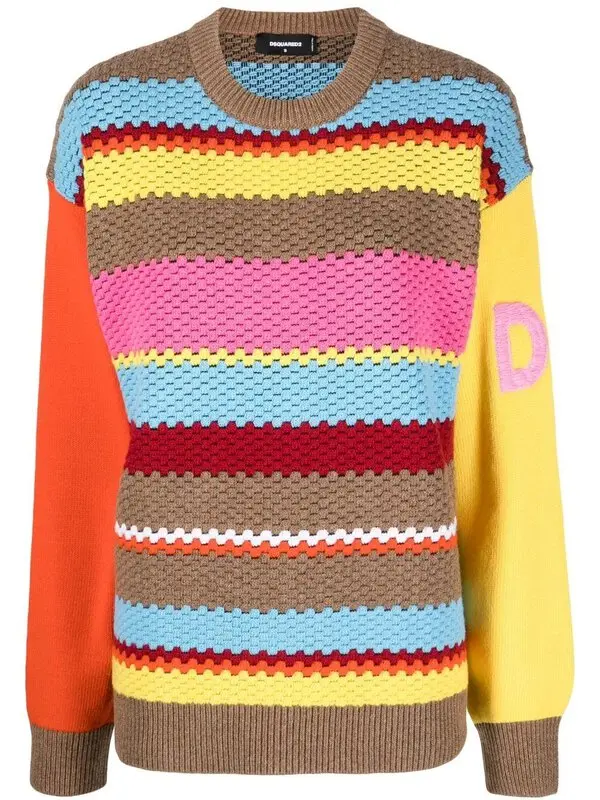 Dsquared2 Chunky-knit Striped Jumper