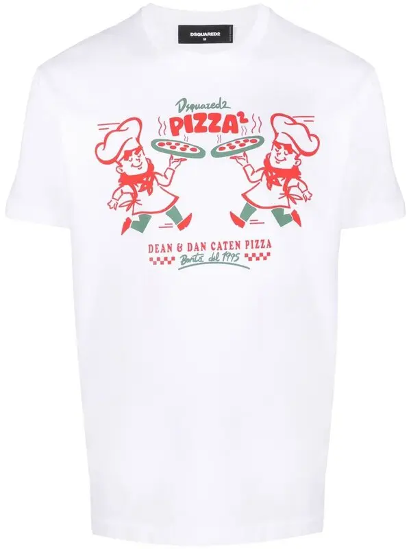 Dsquared2 Pizza Graphic-print T-shirt - White