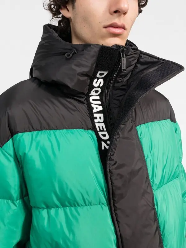 Dsquared2 Zip-pockets Hooded Padded Jacket - Green