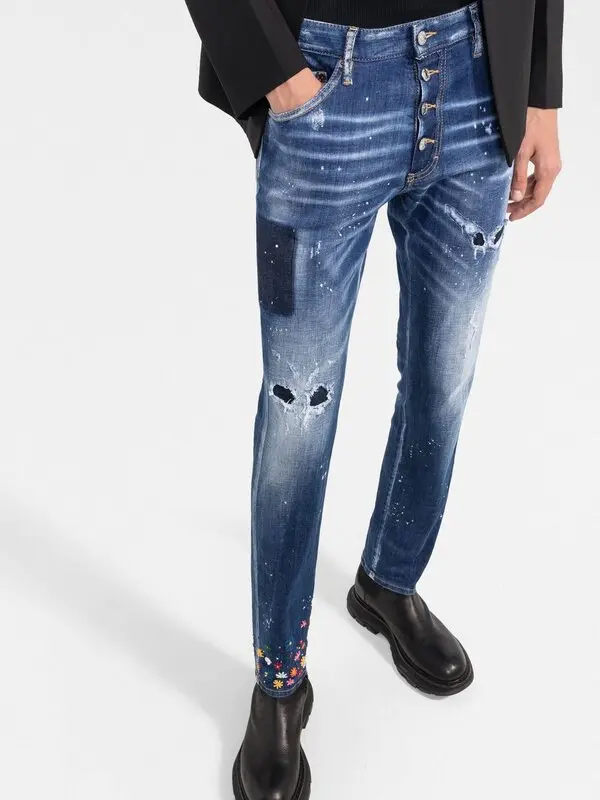Dsquared2 Ripped Slim-fit Jeans