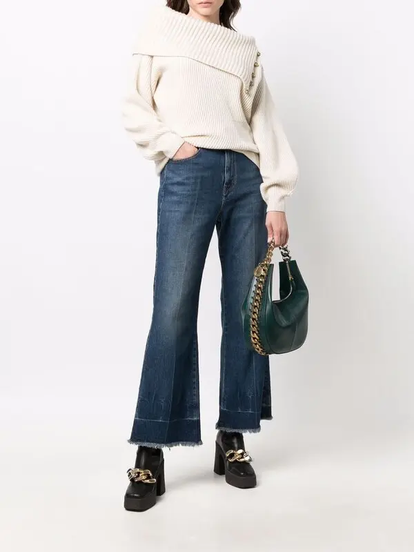 Stella McCartney Asymmetric Button-embellished Jumper