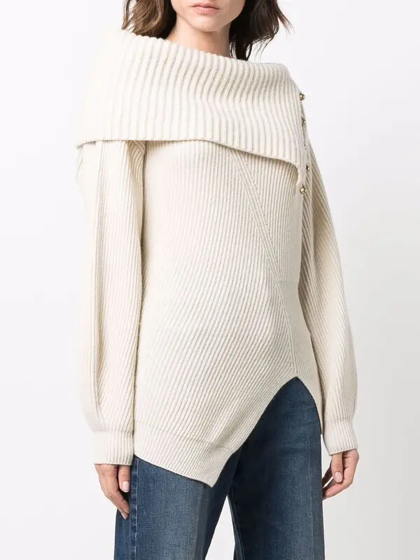 Stella McCartney Asymmetric Button-embellished Jumper
