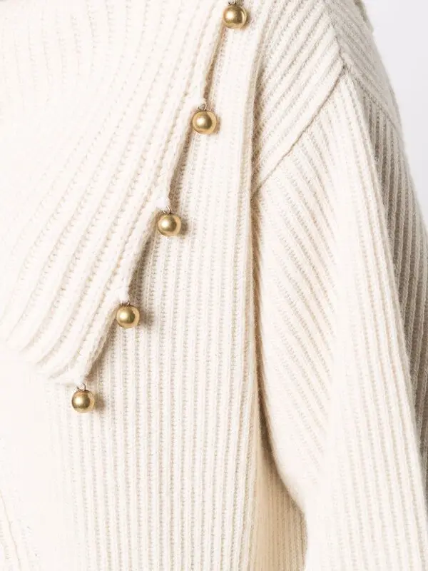 Stella McCartney Asymmetric Button-embellished Jumper
