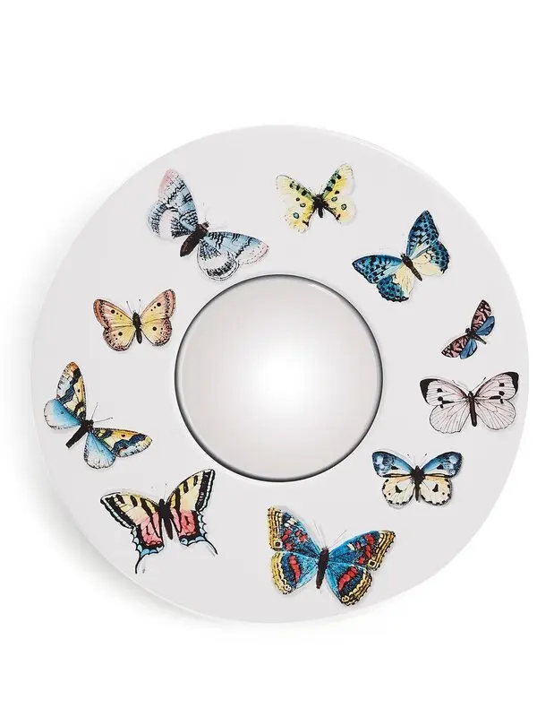 FORNASETTI Farfalle Convex Mirror Frame - White