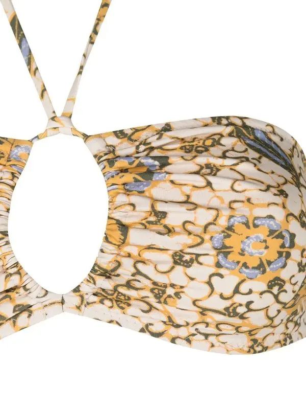 Ulla Johnson Formentara Citrus-print Bikini Top - Neutrals