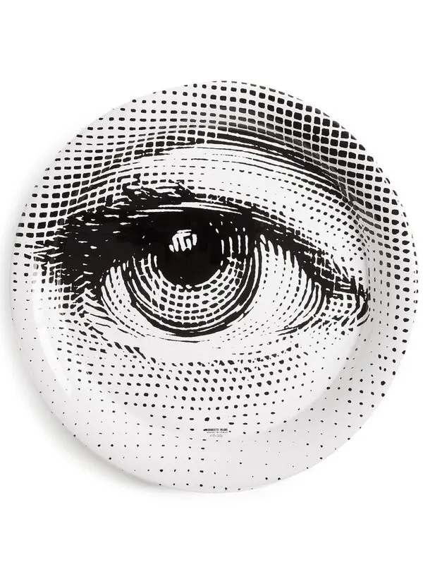 FORNASETTI Occhio Round Tray - White