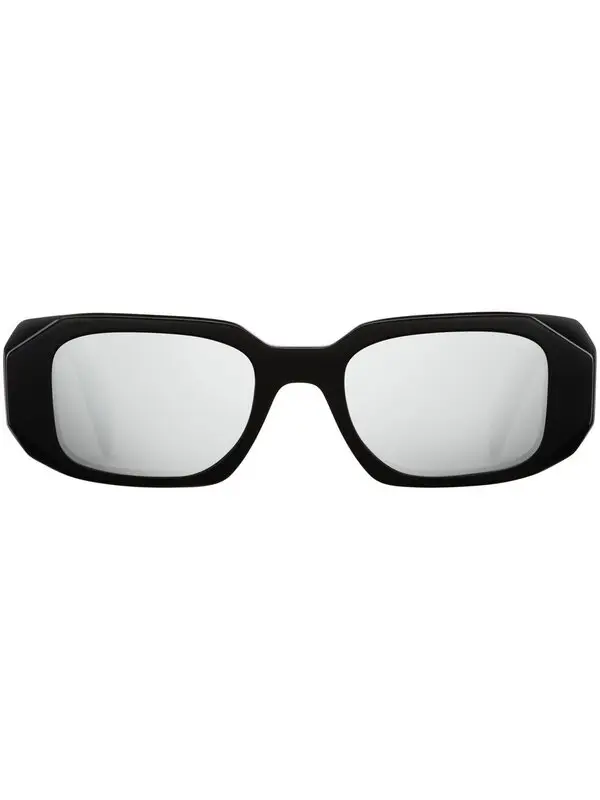 Prada Symbole Geometric-frame Sunglasses - Black