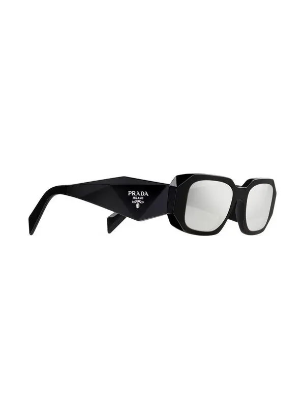 Prada Symbole Geometric-frame Sunglasses - Black