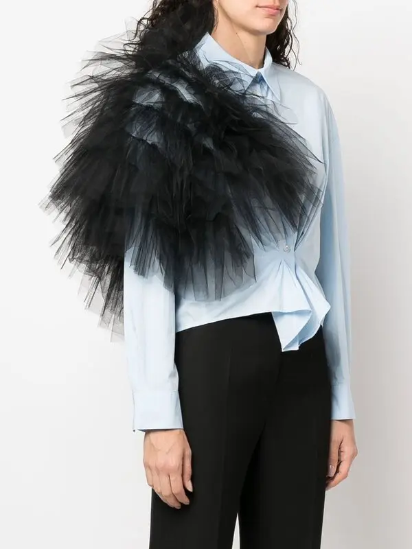 ACT Nº1 Tulle-embellished Shirt