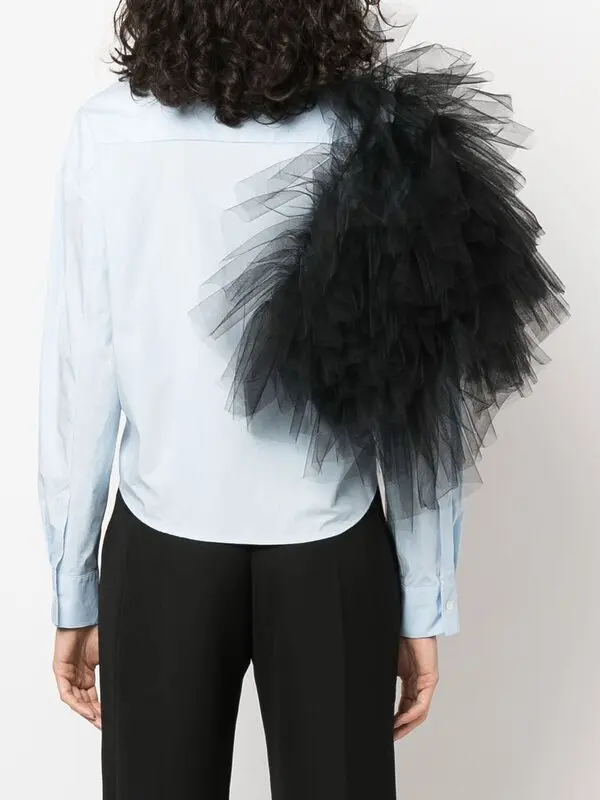 ACT Nº1 Tulle-embellished Shirt