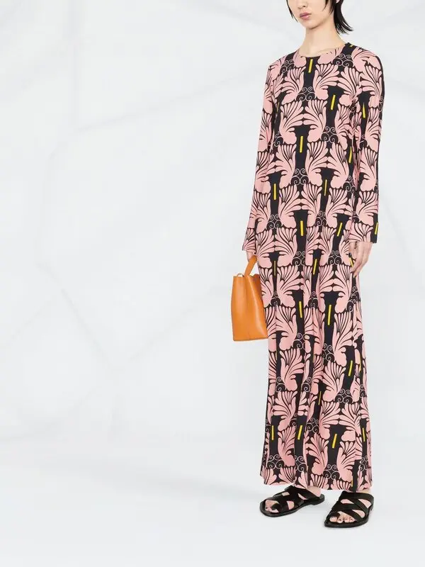 La DoubleJ Graphic-print Maxi Dress - Pink