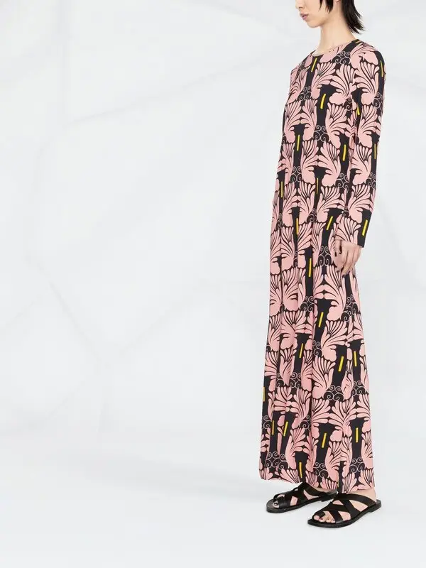La DoubleJ Graphic-print Maxi Dress - Pink