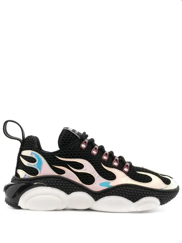 Moschino Flame-effect Lace-up Sneakers