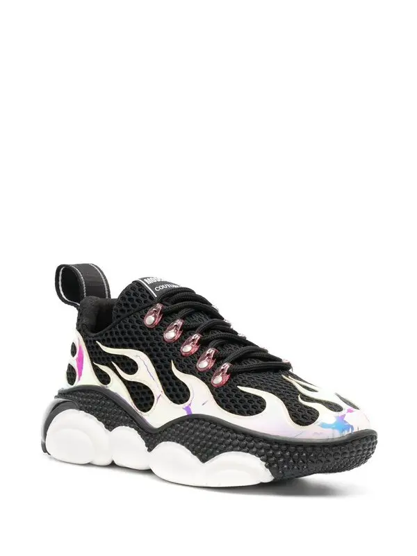 Moschino Flame-effect Lace-up Sneakers