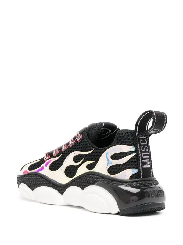 Moschino Flame-effect Lace-up Sneakers