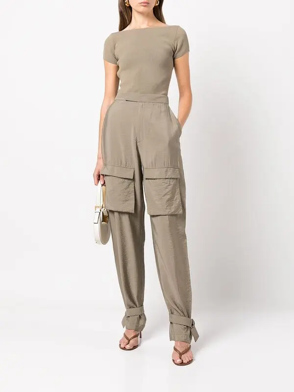 Lapointe Boat-neck Top With Rear Tie Fastening