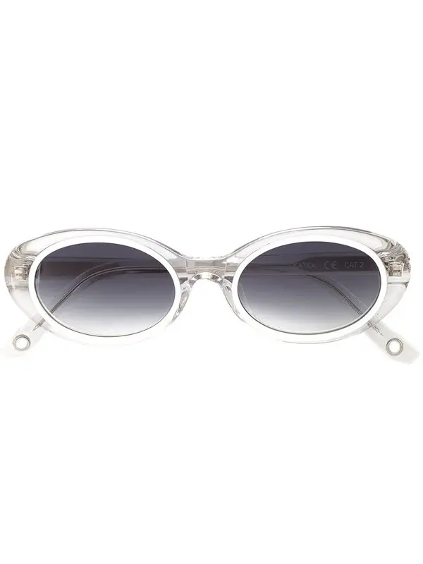 Cult Gaia White Oval Sunglasses JAZZ SUNNIES - WHITE – CULT GAIA main image 3