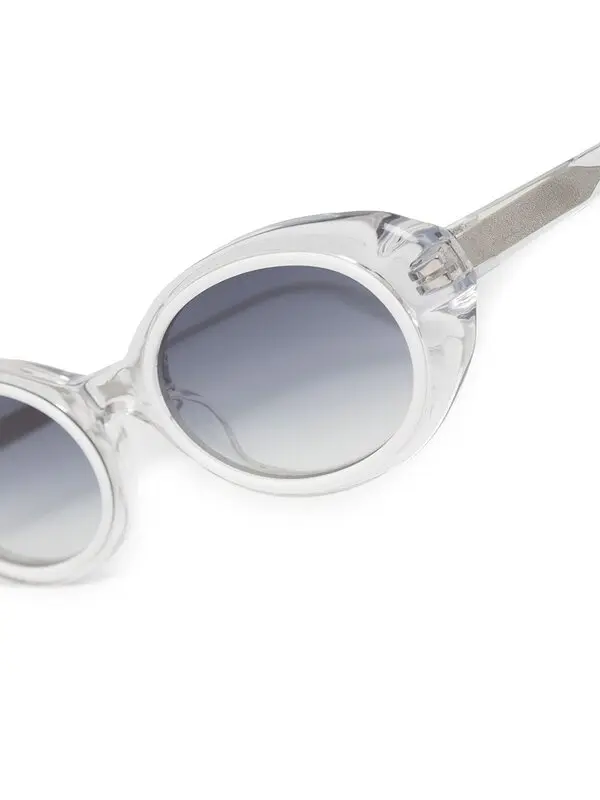 Cult Gaia Katka Oval-Frame Sunglasses - White | Editorialist display picture 3