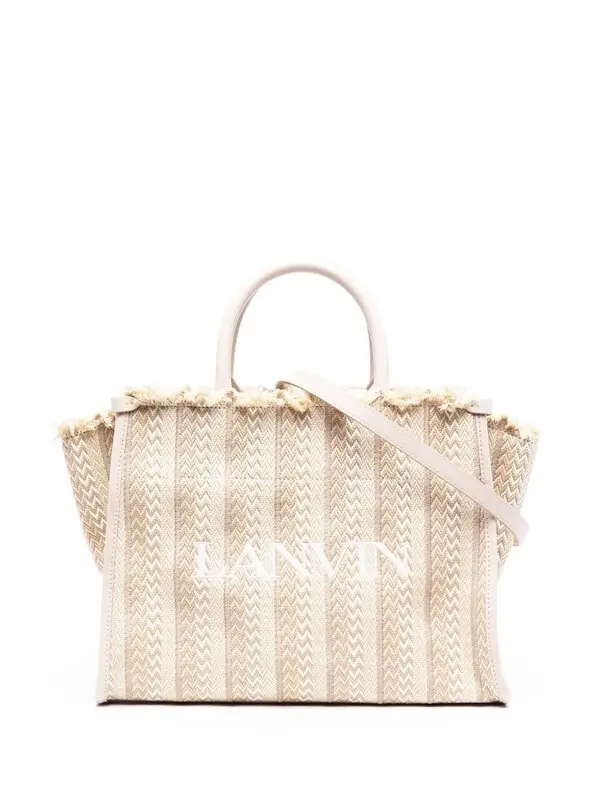 LANVIN In & Out Herringbone Tote Bag