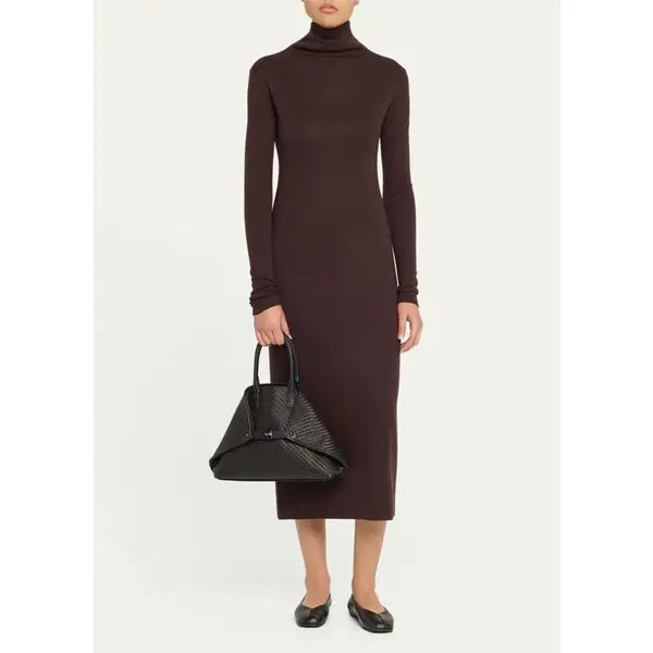 Akris Ai Small Plaid Braided Top-handle Bag