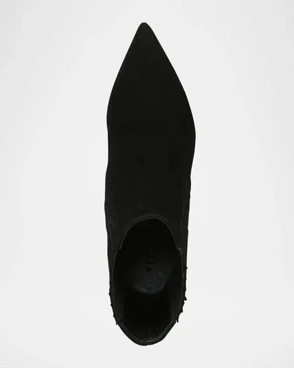Veronica Beard 95mm Lisa Suede Stiletto Booties - Black