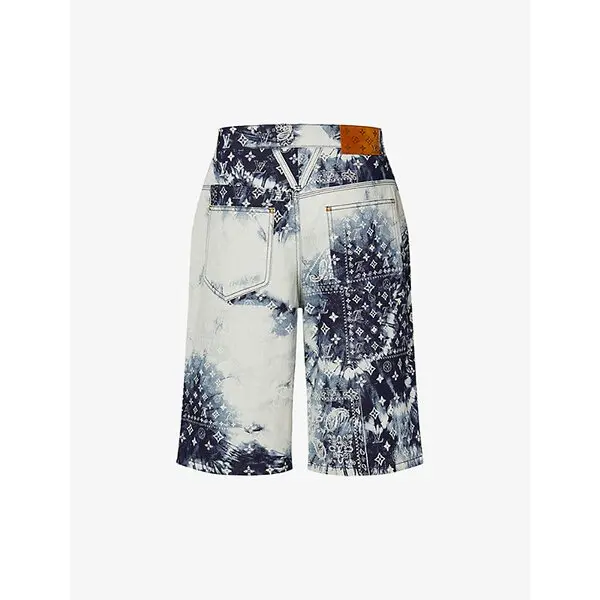Louis Vuitton Monogram Bandana-Print Oversized-Fit Stretch-Denim