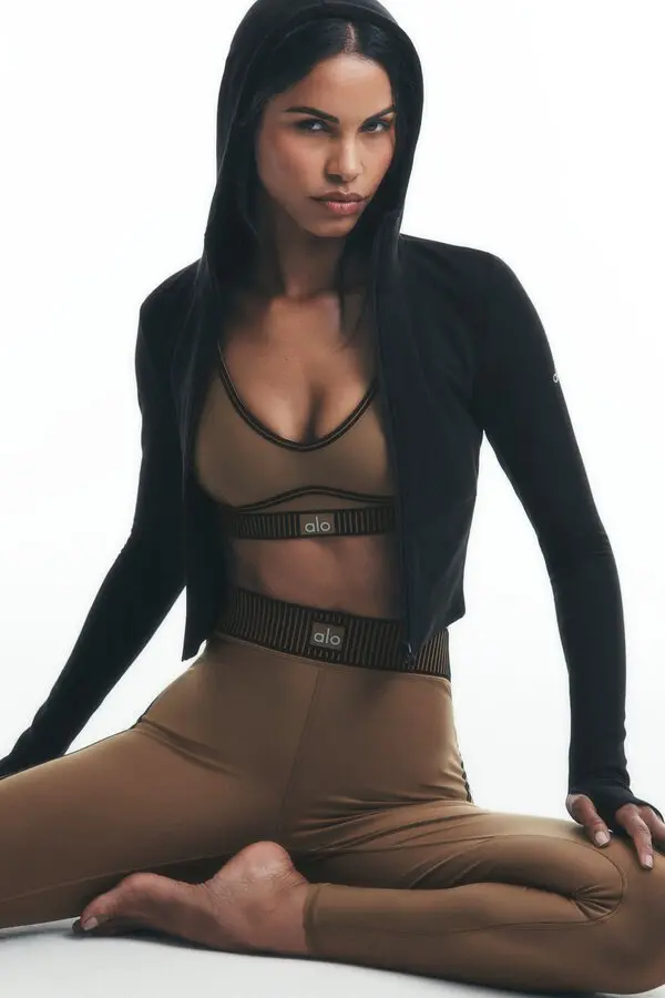 Alo Yoga Airlift High-waist 7/8 Line Up Legging - Java Brown