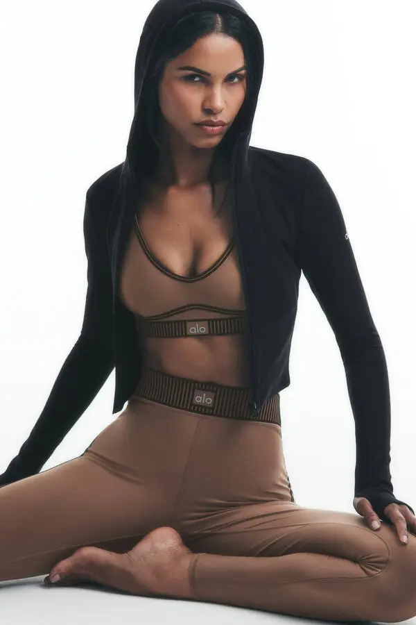 Alo Yoga Airlift High-waist 7/8 Line Up Legging - Java Brown