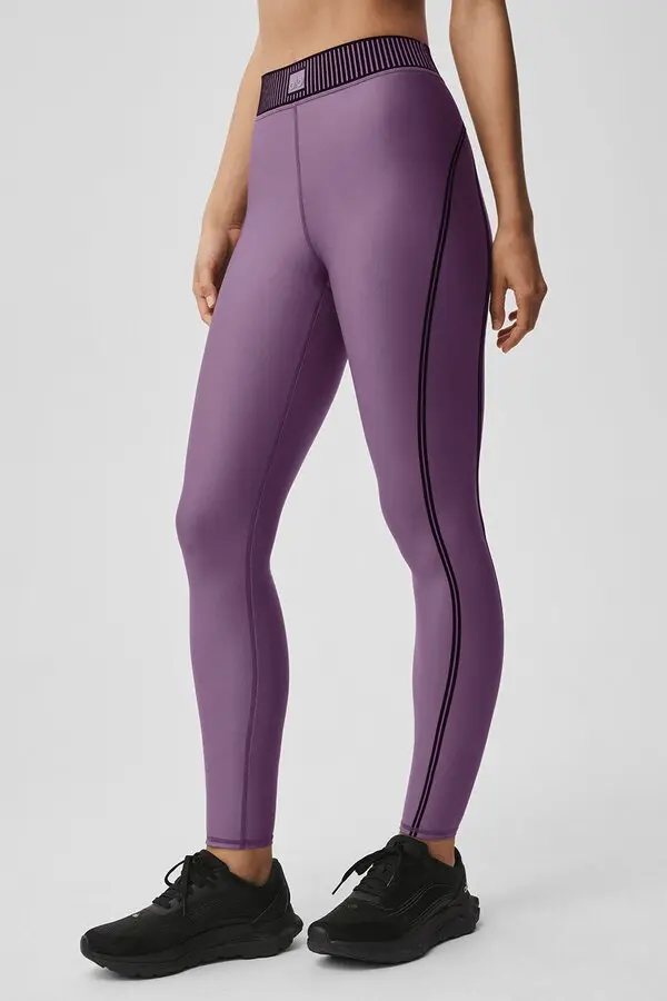 Alo Yoga Airlift High-waist 7/8 Line Up Legging - Plum Kiss