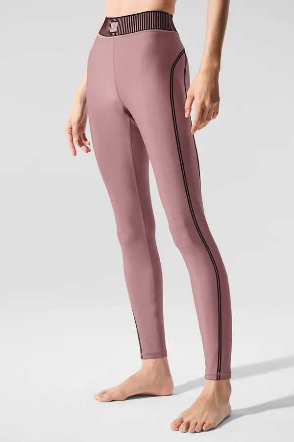 Alo Yoga Airlift High-waist 7/8 Line Up Legging - Smoky Quartz