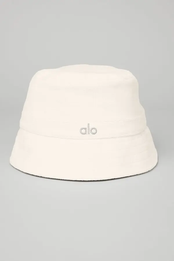 Alo Yoga Terry Beachside Bucket Hat - Ivory | Editorialist