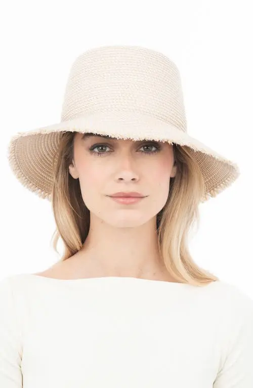 Eric Javits Squishee® Straw Bucket Hat - Cream