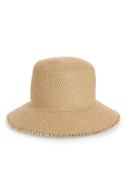 Eric Javits Squishee® Straw Bucket Hat - Peanut