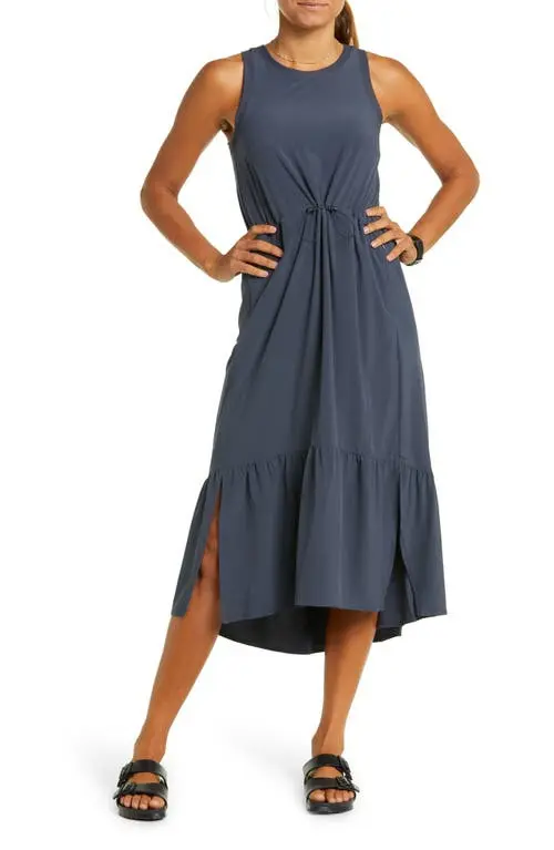 Zella Pursuit Tiered Midi Dress