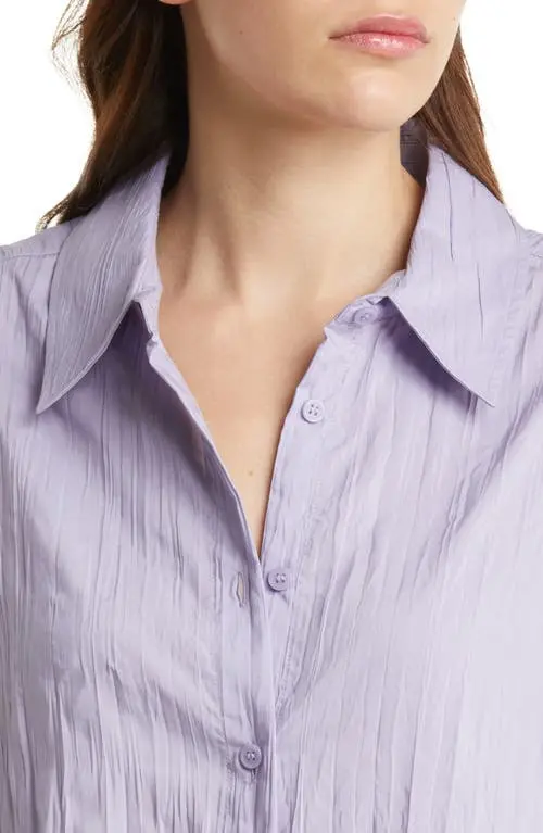 & Other Stories Crinkle Split Back Button-up Shirt