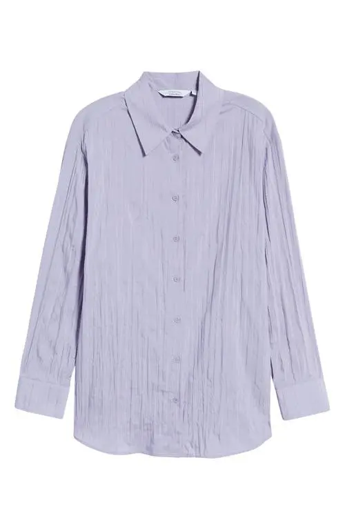 & Other Stories Crinkle Split Back Button-up Shirt
