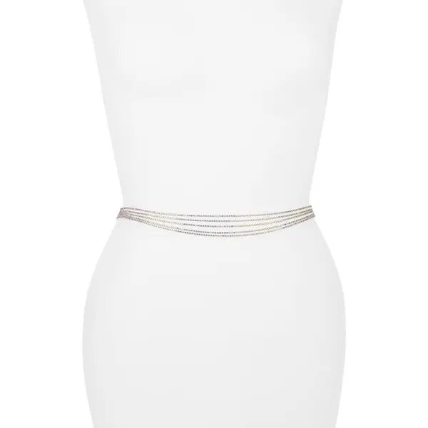 VIDAKUSH Mini Diamante Belly Chain - Silver