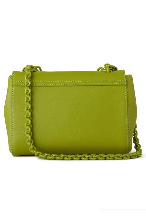 Mulberry Lily Crinkle Leather Top Handle Bag - Acid Green