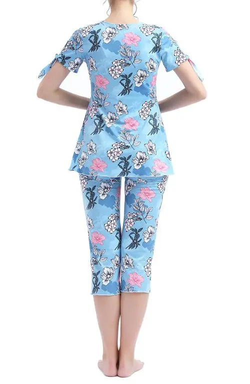 KIMI + KAI Daya Floral Maternity/nursing Pajamas