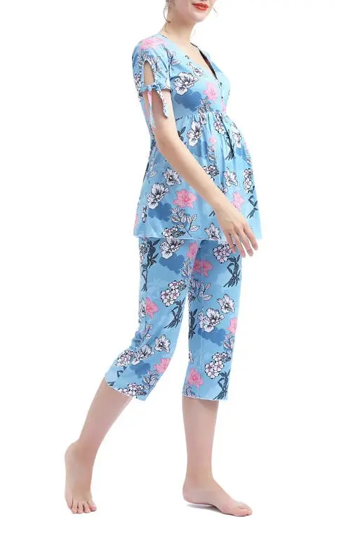 KIMI + KAI Daya Floral Maternity/nursing Pajamas