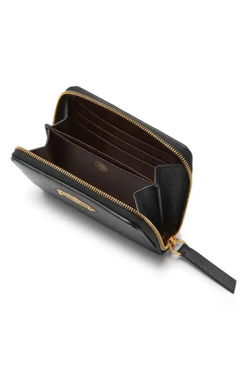 Mulberry Small Zip Around Leather Wallet - Black