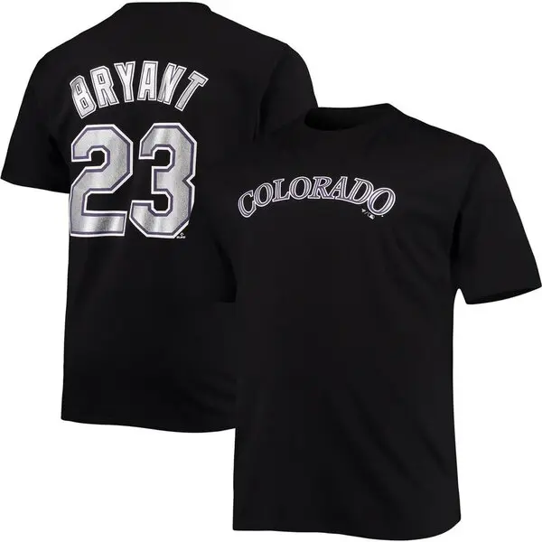 Profile Kris Bryant Colorado Rockies Big & Tall Name & Number T-shirt - Black