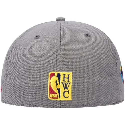 Mitchell & Ness Philadelphia 76ers Hardwood Classics 60th Anniversary Fitted Hat - Charcoal