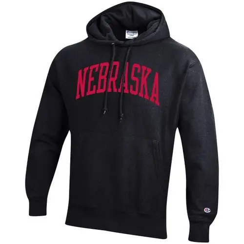 Champion Nebraska Huskers Team Arch Reverse Weave Pullover Hoodie