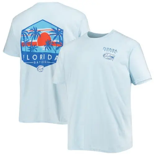 IMAGE ONE Florida Gators Landscape Shield Comfort Colors T-shirt - Light Blue