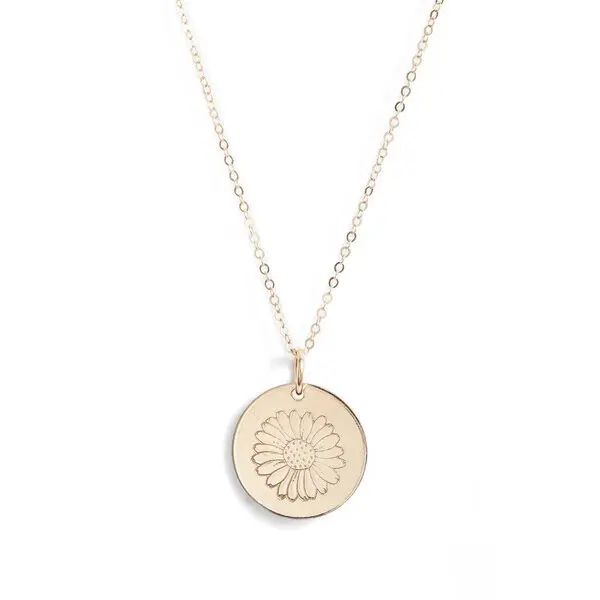 NASHELLE Birth Flower Necklace - 14k Gold Fill - April