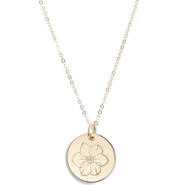 NASHELLE Birth Flower Necklace - 14k Gold Fill - December