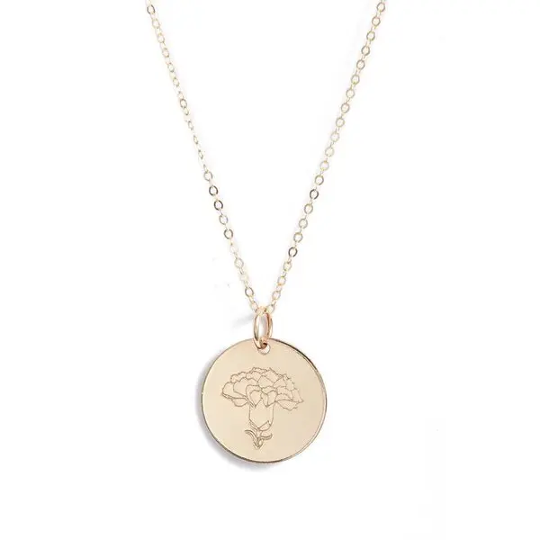 NASHELLE Birth Flower Necklace - 14k Gold Fill - January