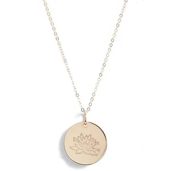 NASHELLE Birth Flower Necklace - 14k Gold Fill - July